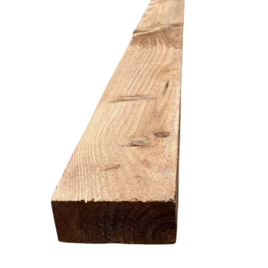 38mm x 75mm Sawn & Brown Treated Fence Back Rail - Keighley Timber ...